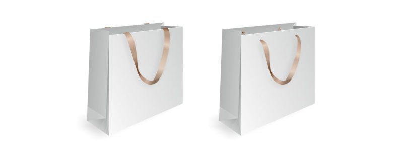 Ribbon Handle Luxury Paper Bag & Custom Design Options